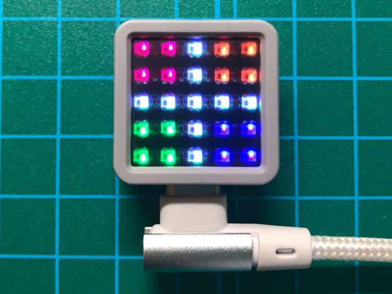 ドットマトリクスLED簡単制御方法、点灯位置も色も思いのままに♪ATOM Matrix | ロジカラブログ